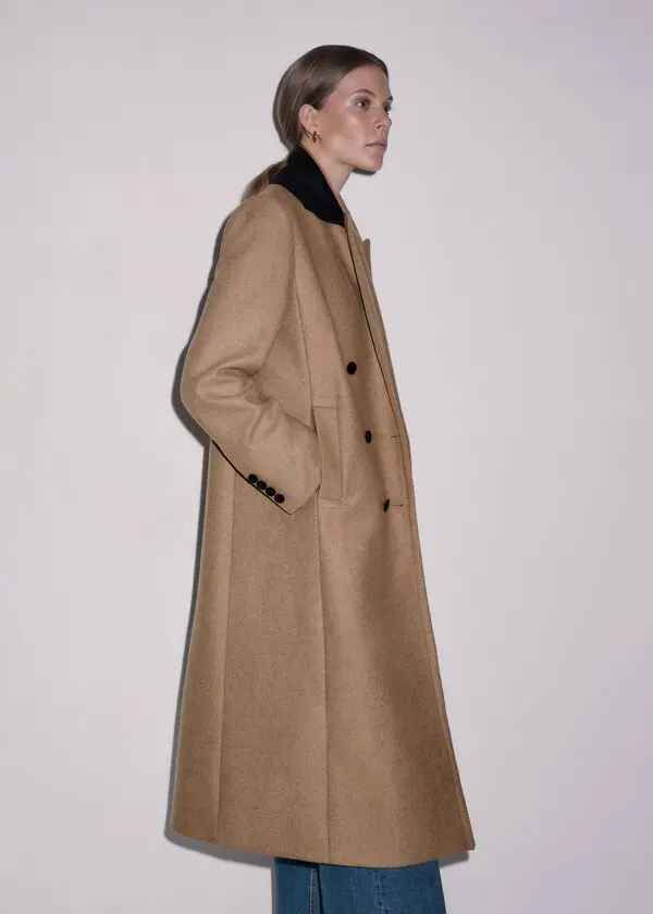 ME+EM Italian Wool Double-breasted Tailored Coat