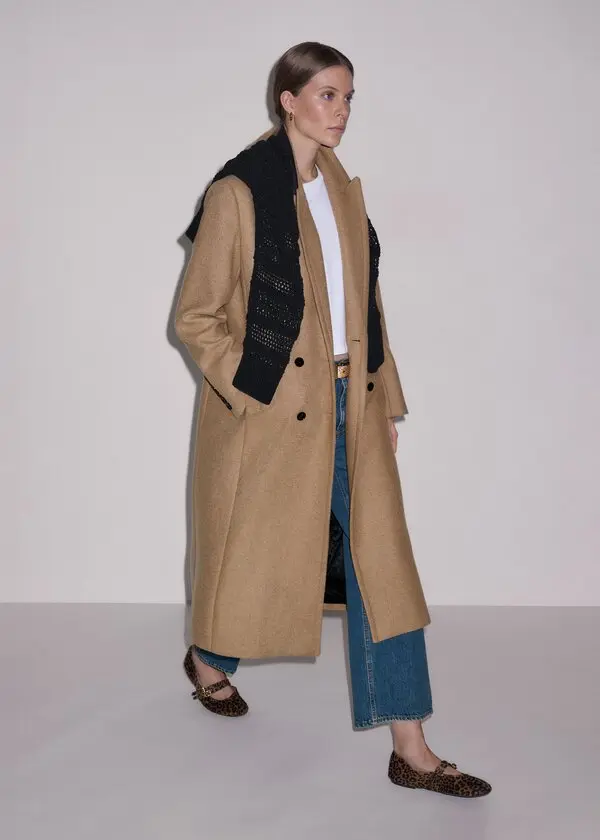ME+EM Italian Wool Double-breasted Tailored Coat