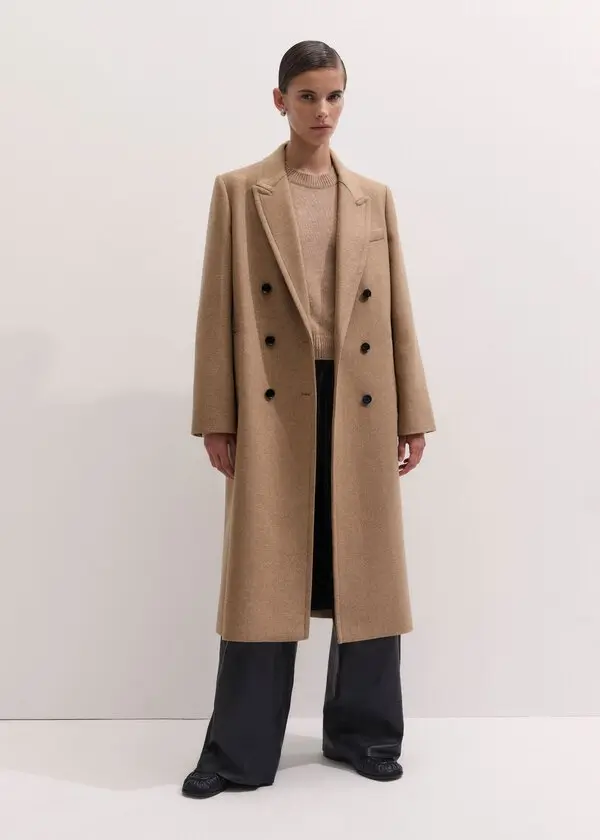 ME+EM Italian Wool Double-breasted Tailored Coat