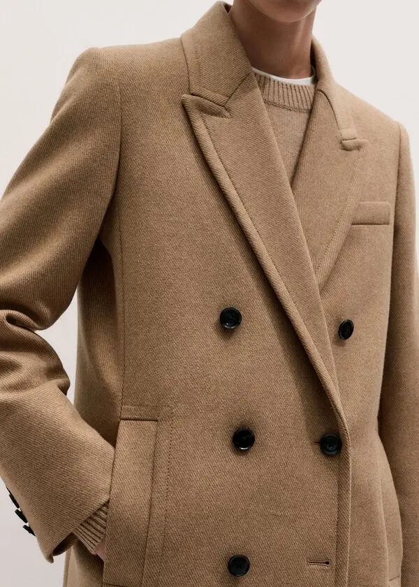 ME+EM Italian Wool Double-breasted Tailored Coat