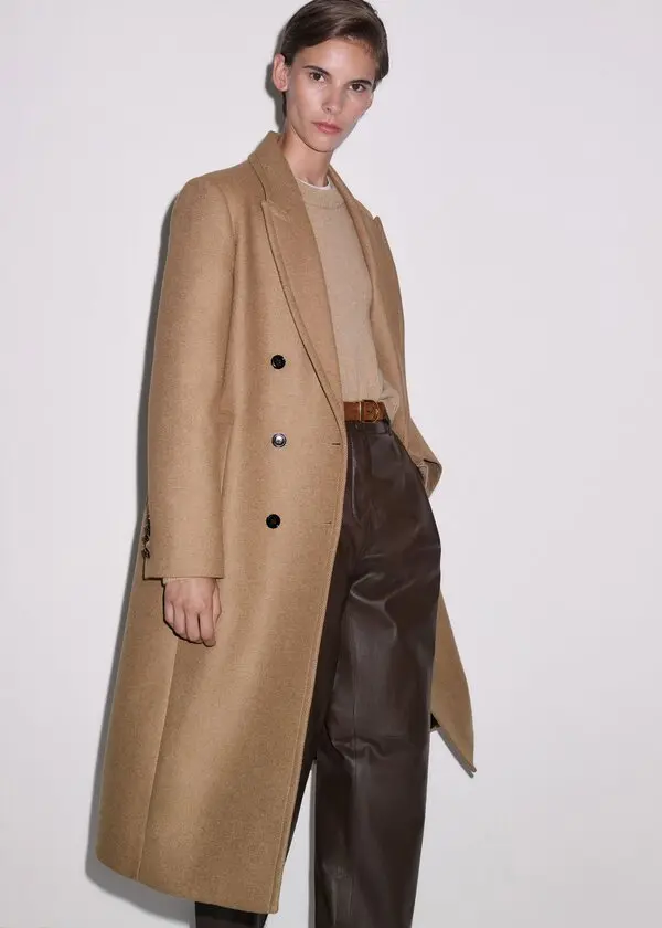 ME+EM Italian Wool Double-breasted Tailored Coat
