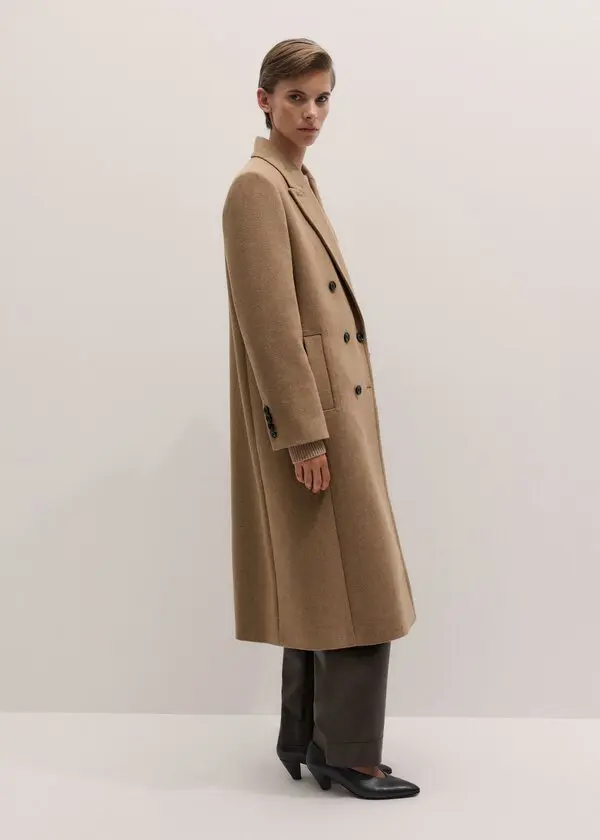 ME+EM Italian Wool Double-breasted Tailored Coat