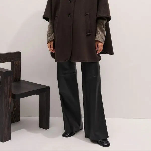 ME+EM Wool-blend Cape Coat With Engineered Seams