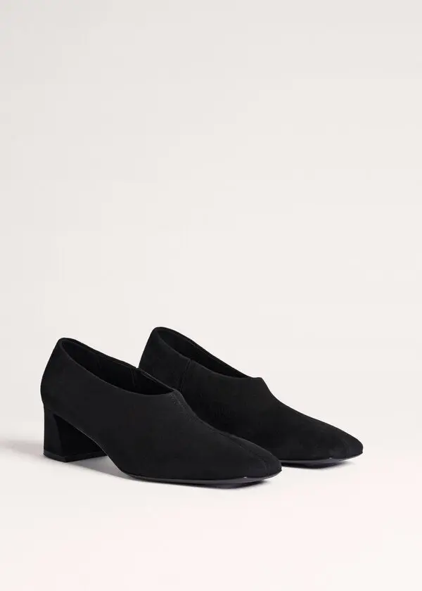 ME+EM High Front Block Heel - Black