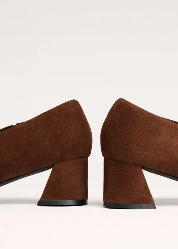 ME+EM High Front Block Heel - Chestnut