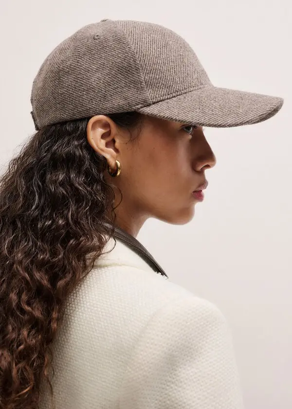 ME+EM Wool Blend Baseball Cap - Mocha Twill
