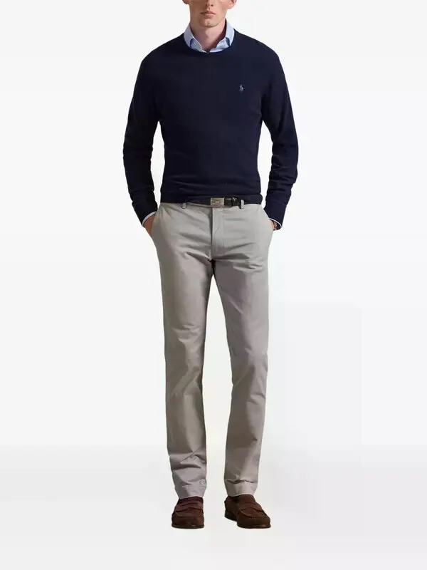 Polo Ralph Lauren Flat-front Twill Trousers - Grey