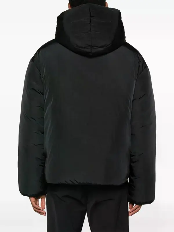 Jacquemus High-neck Hooded Puffer Jacket - Black