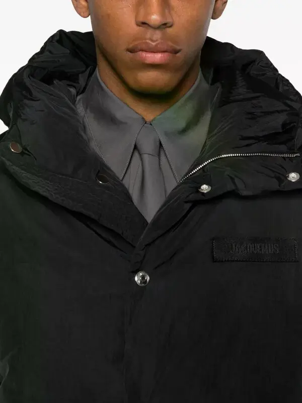 Jacquemus High-neck Hooded Puffer Jacket - Black