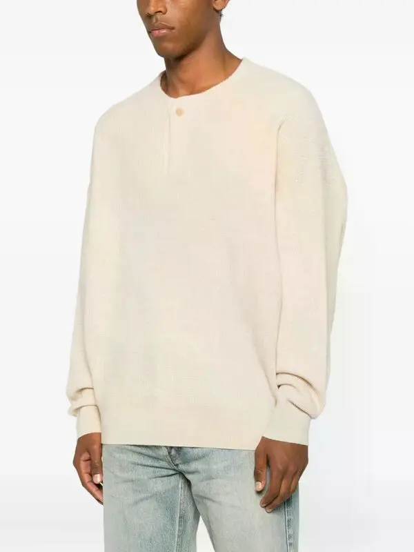 Fear Of God Button-front Waffle-knit Sweater