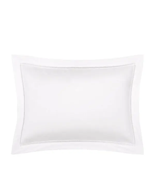 YVES DELORME Colisée Blanc King Oxford Pillowcase - White