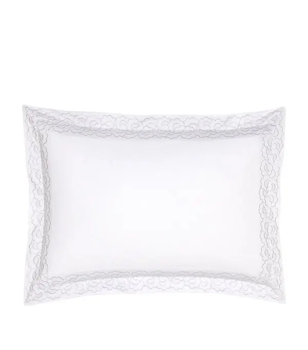 YVES DELORME Festons Oxford Pillowcase - White