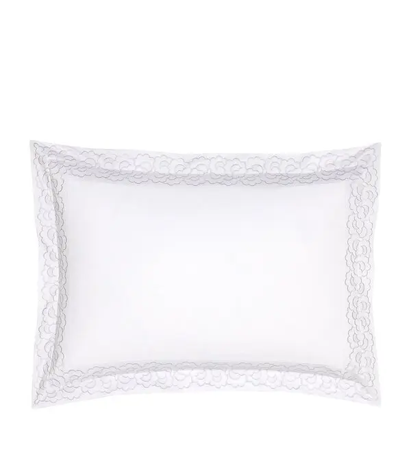 YVES DELORME Festons King Oxford Pillowcase - White