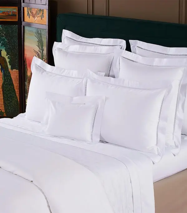 YVES DELORME Colisée Blanc Super King Flat Sheet - White