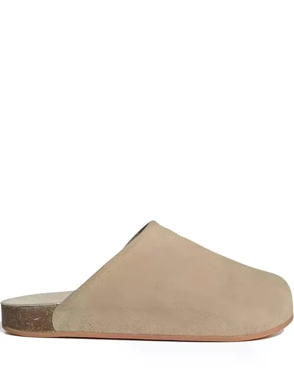 Adidas Adimule Suede Flat Mules - Neutrals