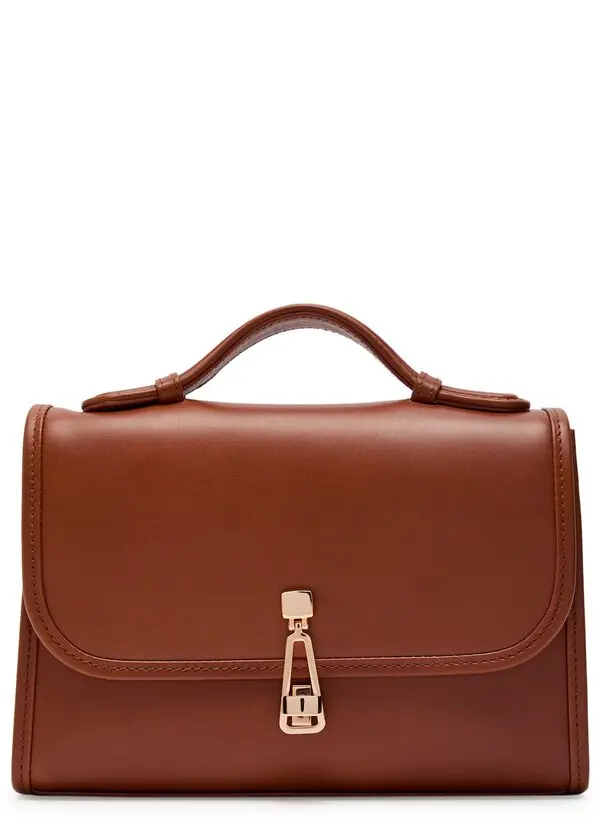 Gabriela Hearst Leonora Small Leather Top Handle Bag - Tan