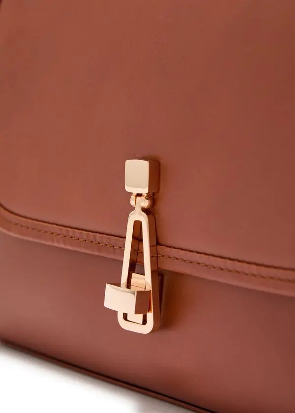 Gabriela Hearst Leonora Small Leather Top Handle Bag - Tan