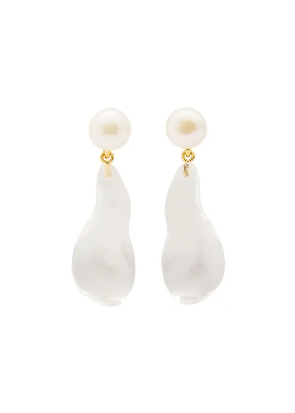 Alexis Bittar Liquid Lucite Drop Earrings - Pearl
