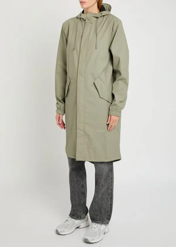 Rains Fishtail Hooded Waterproof Parka