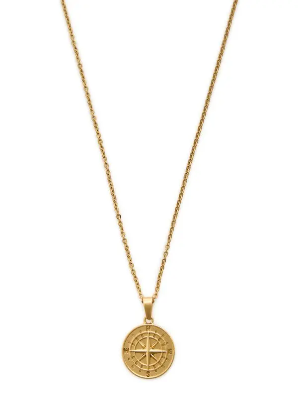 CRAFTD Compass Pendant Necklace - Gold