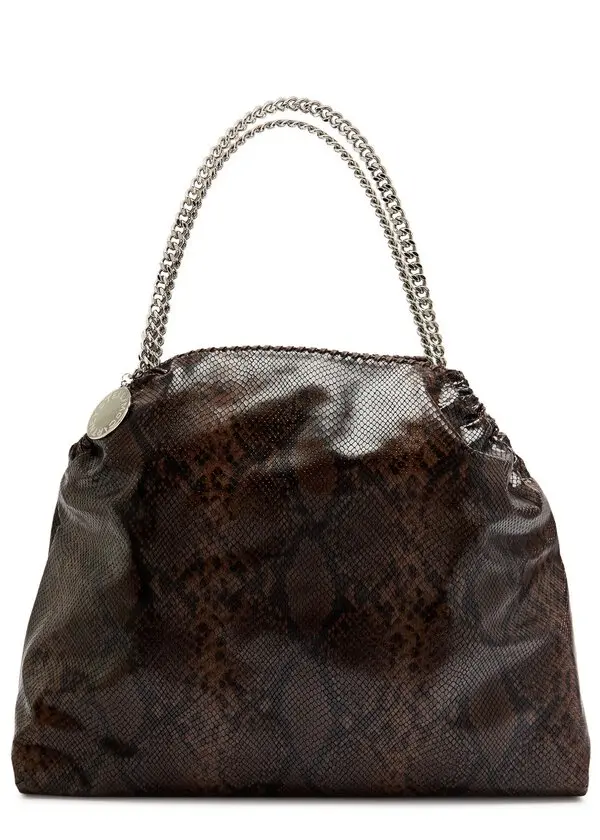 Stella McCartney Falabella Python-effect Faux Leather Tote