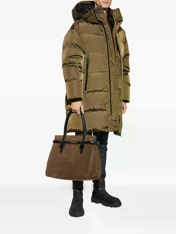 Dsquared2 Hooded Quilted Puffer Coat - Brown