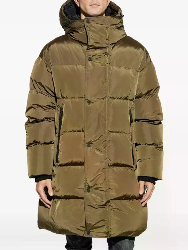 Dsquared2 Hooded Quilted Puffer Coat - Brown