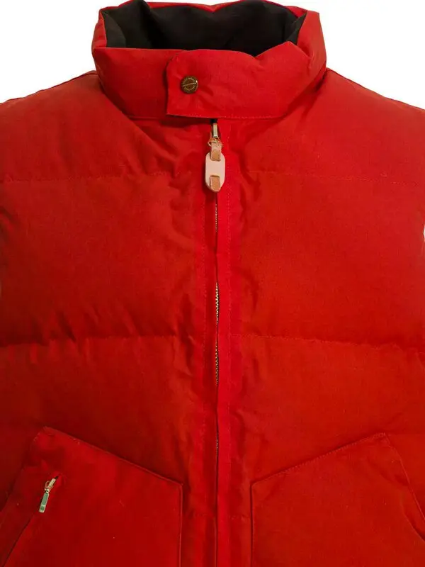 CECCARELLI Quilted Padded Gilet - Red