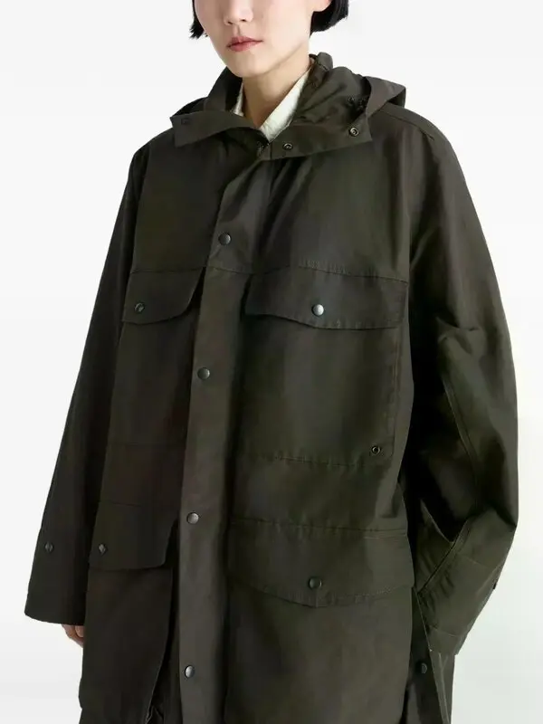 LEMAIRE Snap-fastening Raincoat - Brown