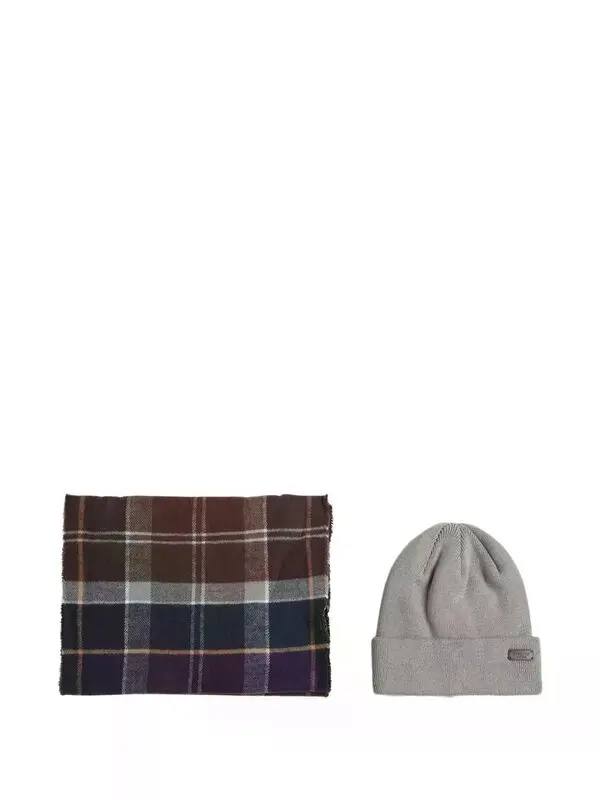 Barbour Scarf And Beanie Set - Blue