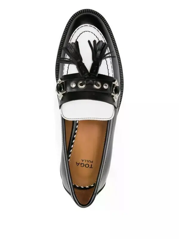 Toga Tassel-embellished Leather Loafers