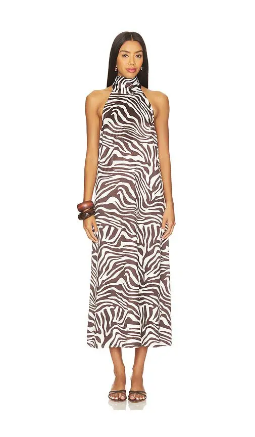 Azeeza Meera Midi Dress - Zebra