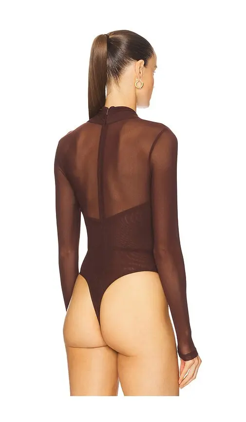 Bardot Aliyah Wrap Bodysuit - Chocolate