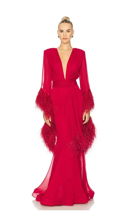 BRONX BANCO Geisha V-neck Gown