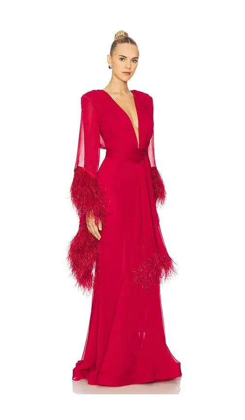 BRONX BANCO Geisha V-neck Gown