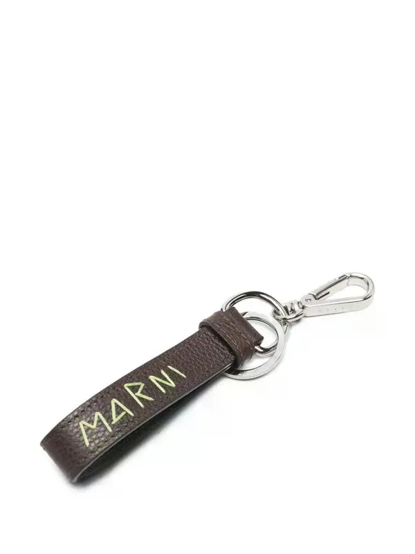 Marni Logo-plaque Leather Keyring