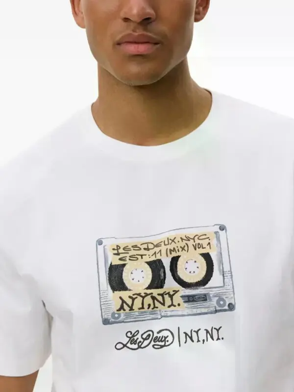 LES DEUX Cassette-print T-shirt