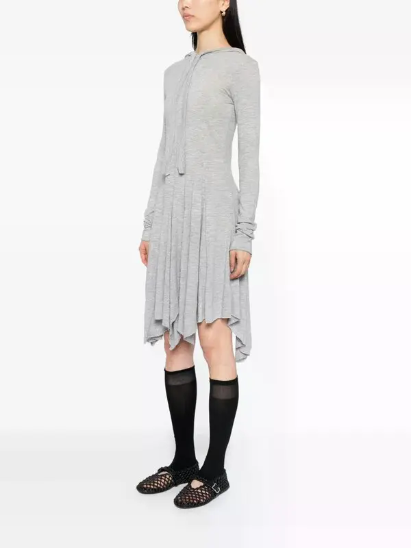 OPEN YY Logo Hooded Mini Dress
