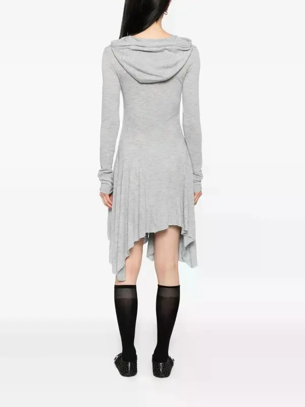 OPEN YY Logo Hooded Mini Dress