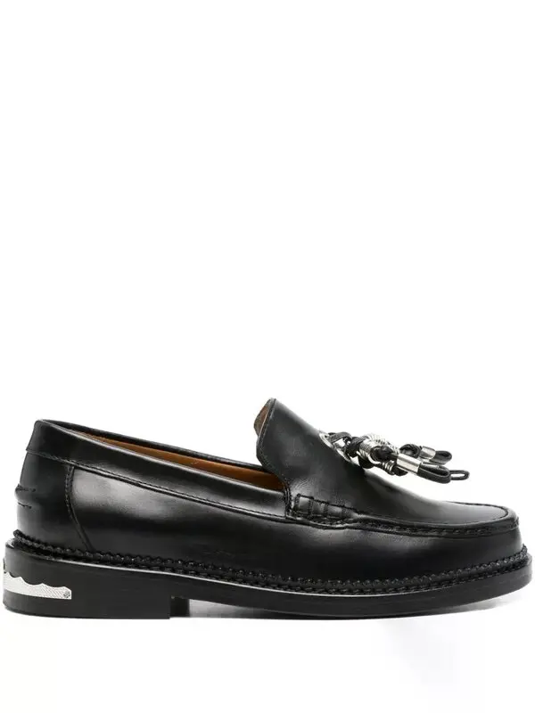 Toga Tassel-embellished Leather Loafers