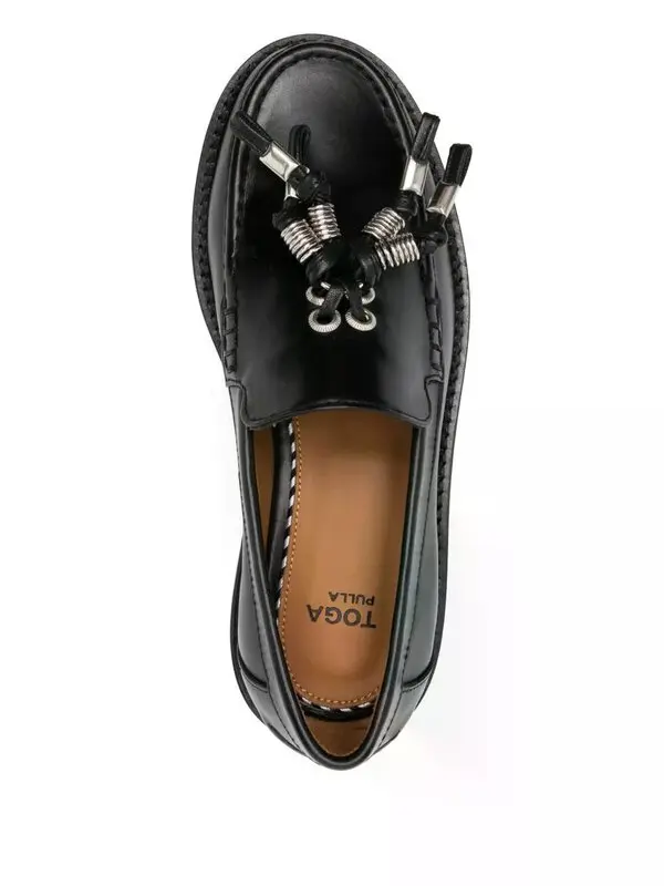 Toga Tassel-embellished Leather Loafers