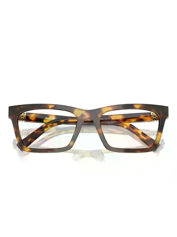 Miu Miu Tortoiseshell Rectangle Glasses