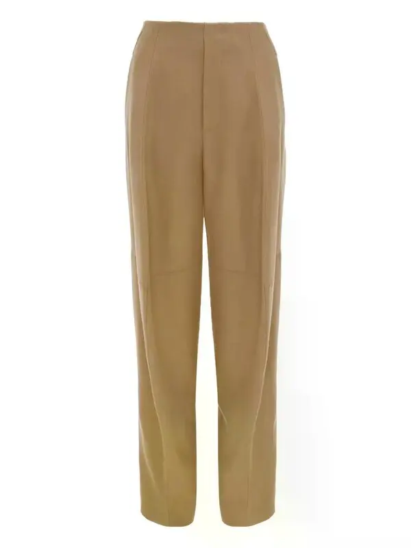 Victoria Beckham Pleated Panel Trousers - Neutrals