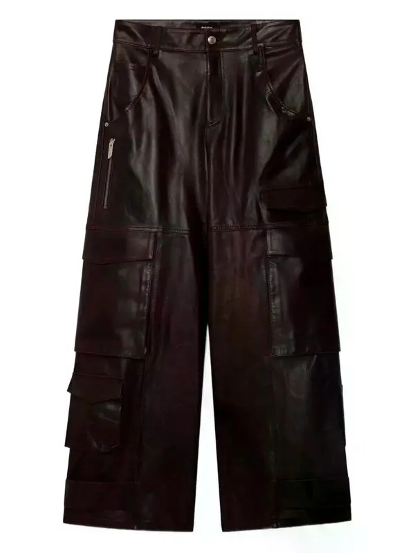 Gcds Cargo Leather Trousers