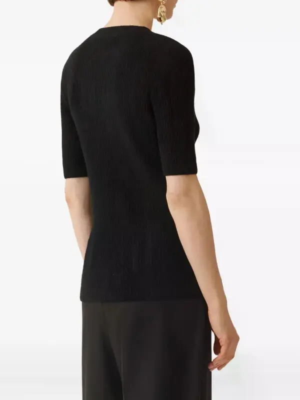 Fabiana Filippi Ribbed T-shirt - Black