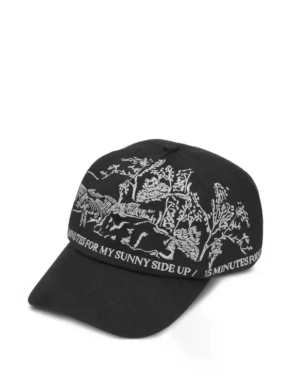 Henrik Vibskov Embroidered Cap - Black