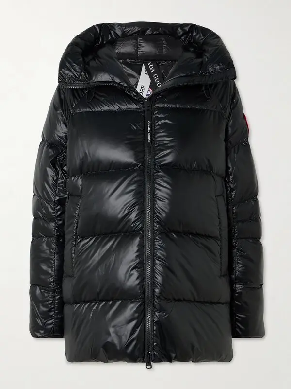 Canada Goose Cypress Hooded Down Puffer Coat Black Editorialist