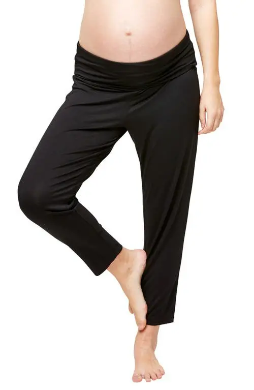 NOM MATERNITY Max Tapered Over-the-belly Maternity Lounge Pants - Black