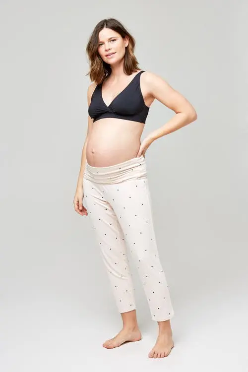 NOM MATERNITY Tapered Over-the-belly Maternity Lounge Pants