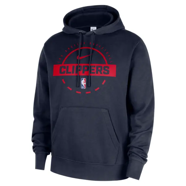 Nike La Clippers Club Nba Practice Pullover Hoodie - Blue